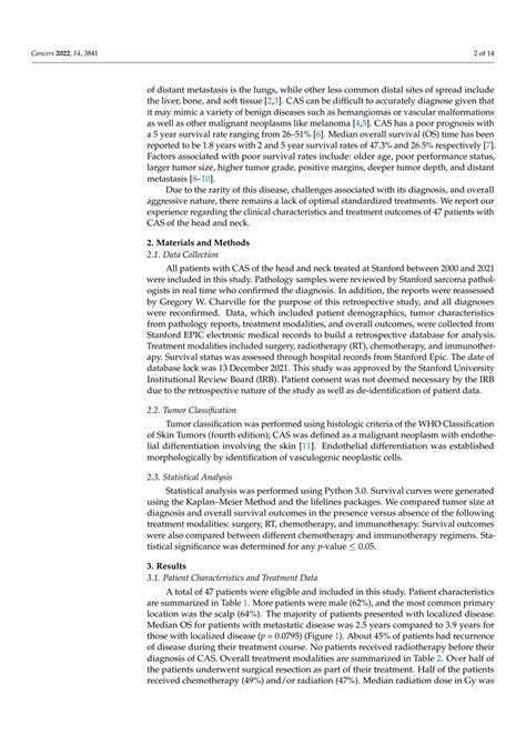 Solution Cutaneous Angiosarcoma Of The Head And Neck Studypool