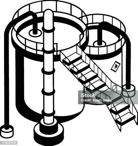 가스 사일로 저장 탱크 아이소 메트릭 개념 계단 벡터 개요 아이콘 디자인 석유 및 가스 산업 기호 탄화수소 에너지 부문 기호 서비스 및 공급 그림이있는 실린더 연료 유조선