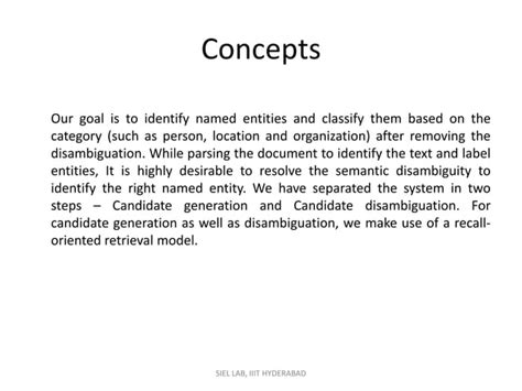 Mining Named Entities IIITH PPT