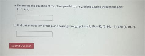 solved a ﻿determine the equation of the plane parallel to