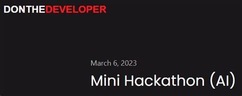 zachary franczak on linkedin for those following along it is day 2 of 30 of the dtd hackathon my…