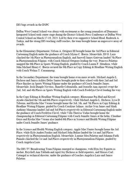 News Article Dspc Pdf