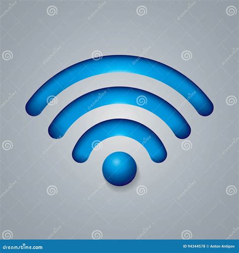 Wireless Network Symbol Object Stock Vector Illustration Of Internet Broadcasting 94344578