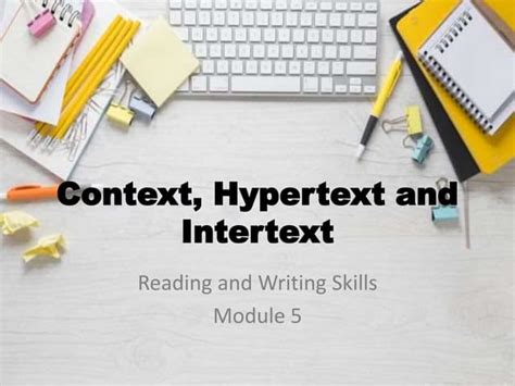 context hypertext and intertext pptx