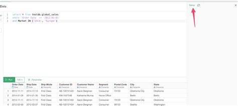 At This Point There Is No Parameter Click Setup Button At The Top To Open Parameters Dialog