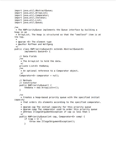 Solved How Do I Finish The Priorityqueue Code Attached I