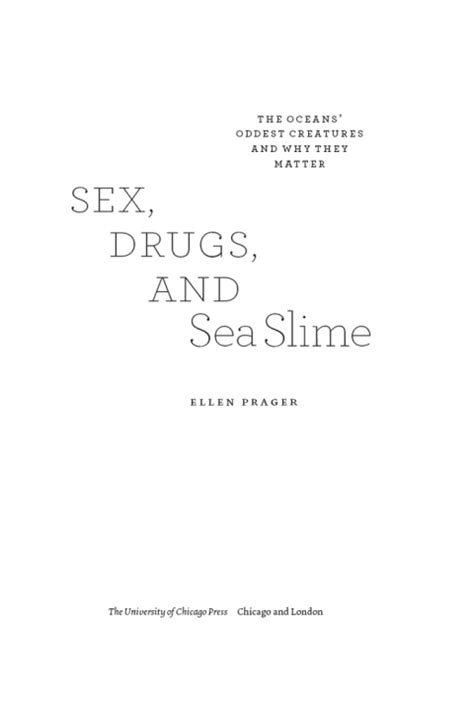 Sex Drugs And Sea Slime Rent 9780226678733
