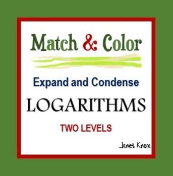 Logarithms Expand And Condense Match And Color Activity Color Activities Activities