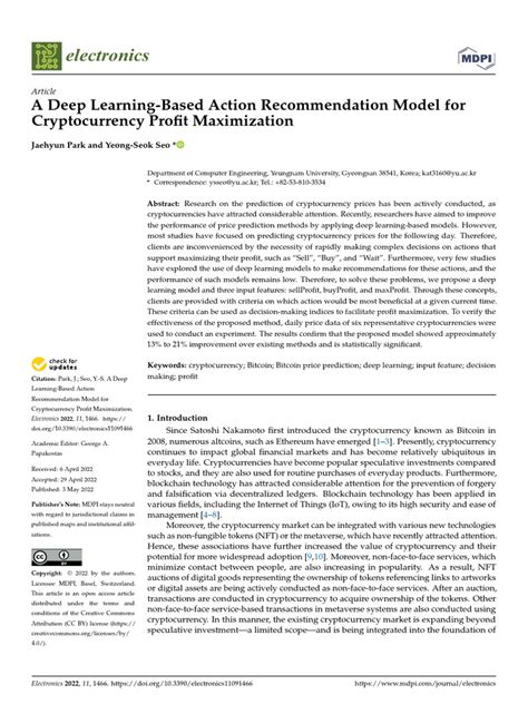 a deep learning based action recommendation model for cryptocurrency