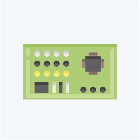 Icon Motherboard Suitable For Computer Components Symbol Flat Style Simple Design Editable