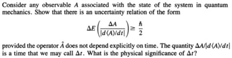 solved consider any observable a associated with the state