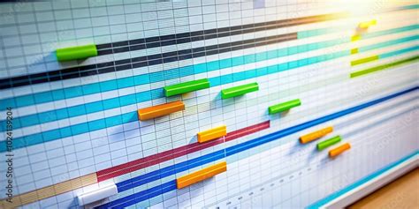 Project Timeline Gantt Chart Template With Overlay Circle Blocks For Effective Project