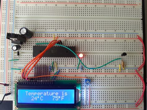 AVR Microcontroller Projects ATMega Microcontroller Digital LM LCD Thermometer DS RTC