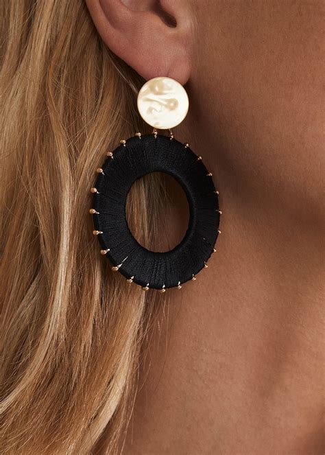 Threaded Circle Drop Earrings Phase Eight Uk