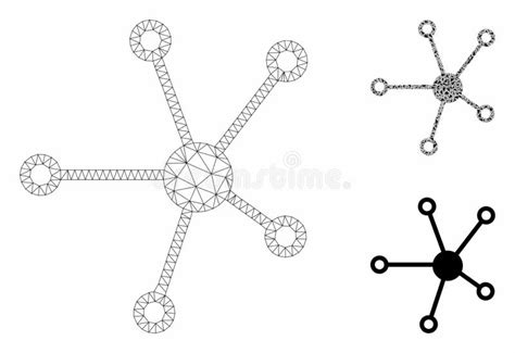 Relations Vector Mesh Wire Frame Model And Triangle Mosaic Icon Stock Vector Illustration Of