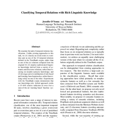 Classifying Temporal Relations With Rich Linguistic Knowledge Acl Anthology