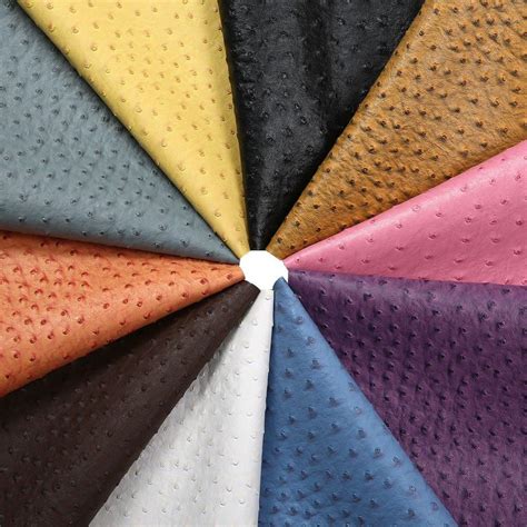 Pu Ostrich Skin Texture Leatherette Fabriccrafts Materialsemi Sheen