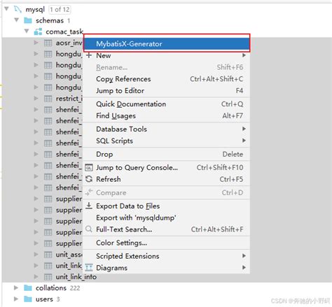 Idea中使用mybatisx插件，生成实体类、mapper、serviceidea根据表生成实体类mapper插件 Csdn博客