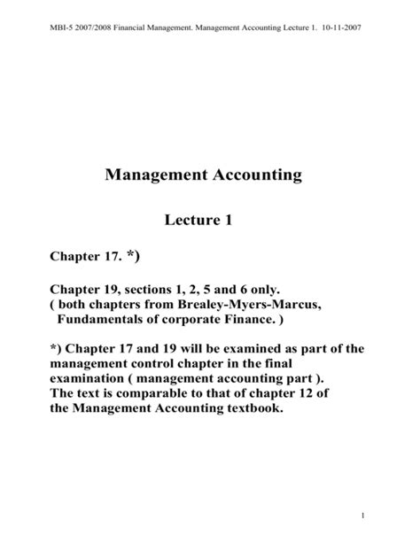 Management Accounting