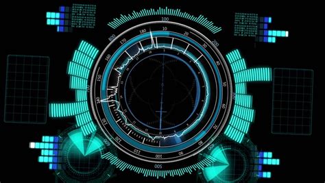 Hud Gui For Club Music Electronic Indicator Stock Footage Video