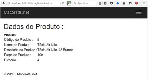 asp mvc 5 como obter informações de um banco de dados usando