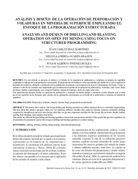 Pdf Analysis And Design Of Drilling And Blasting Operation On Open Pit Mining Using Focus On