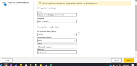 Unable To Login To Azure Datawarehouse In Powerbi Microsoft