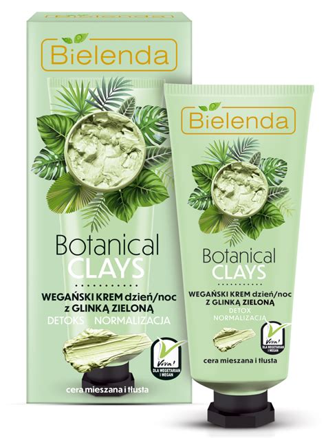 Bielenda Botanical Clays Vegan Face Cream With Green Clay Day And Night
