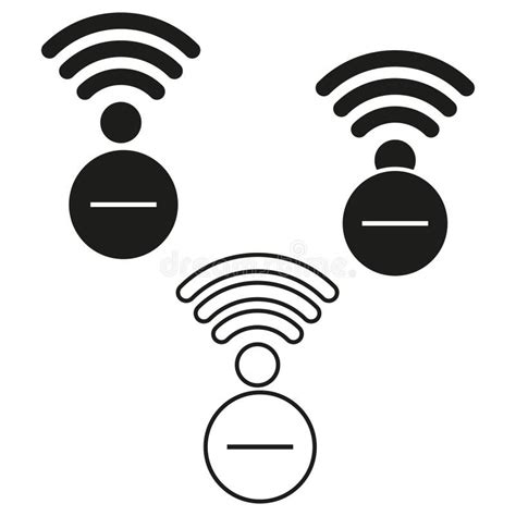 wi fi signal icons black wave symbols wireless connection concept
