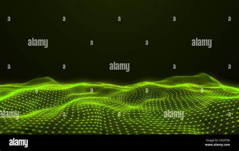 Abstract Flowing Smooth Plexus Fractal Waves Background Grid Mesh Of