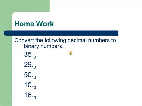 Decimal To Binary Number Ppt