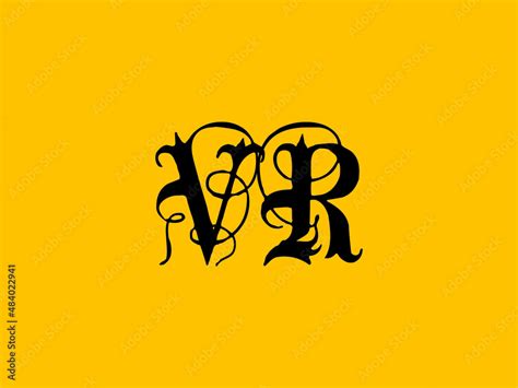 Calligraphy VR logo icon vector with Creative Modern Trendy Typography ...