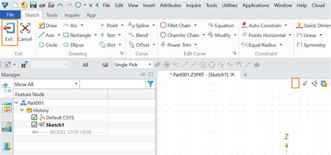 ★how To Exit A Sketch In The Da Toolbar In Single Object Mode In Zw3d