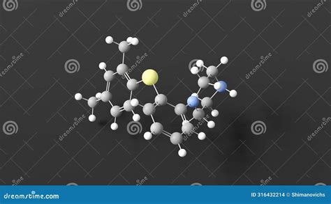 Vortioxetine Antidepressant Drug Molecule Skeletal Formula Vector