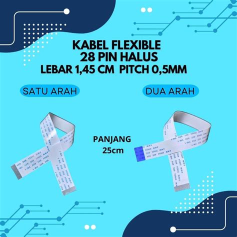 Jual Kabel Flexible Fleksibel Pin Halus Mm Lebar Cm Panjang Cm Flexibel Satu Arah