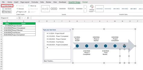 Excel Timeline Chart Free Template And Export Tips Myexcelonline