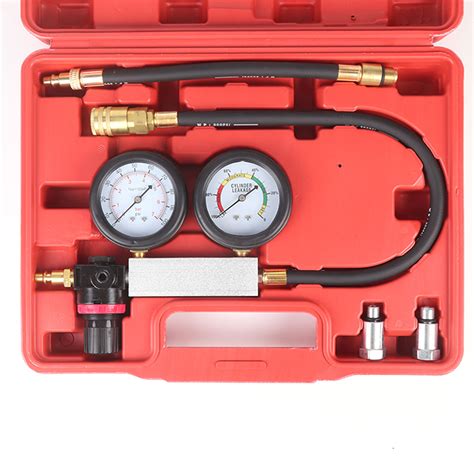 UK Petrol Engine Cylinder Leak Down Tester Compression Leakage Detector Kit Set EBay