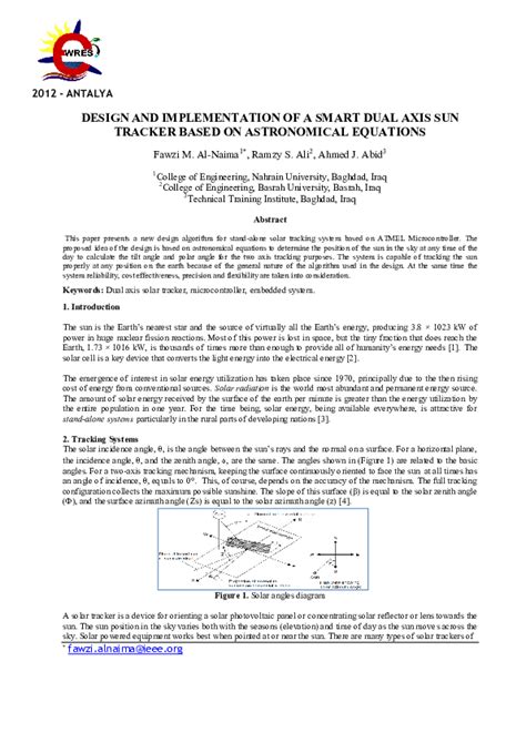 Pdf Design And Implementation Of A Smart Dual Axis Sun Tracker Based