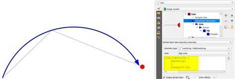 Marker At The End Of Arrow Line In Qgis 3 With Offset Geographic Information Systems Stack