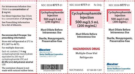 Dailymed Cyclophosphamide Cyclophosphamide Injection Solution Injection