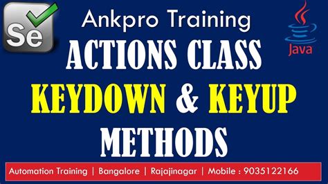 Selenium With Java 31 Actions Class Keydown And Keyup Method Explained In Detail With Code