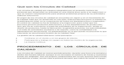 Que son los círculos de calidad - [PDF Document]