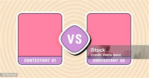 복고풍 스타일의 다채로운 배경과 전투를 비교하십시오 대 전투 헤드 라인 참가자 전투기 또는 팀 간의 경쟁 벡터 일러스트 그래픽