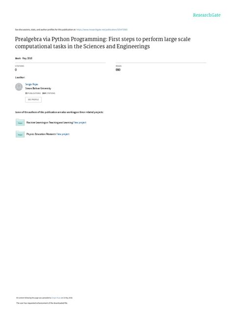 Prealgebra Via Python Programming En Computer Programming Computing