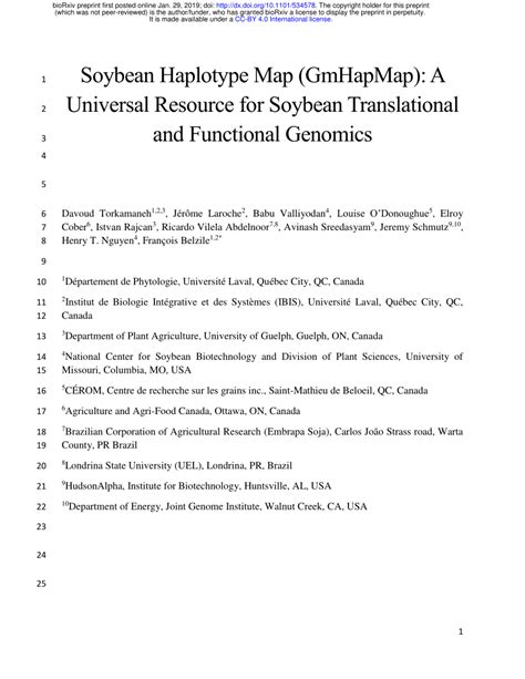 Pdf Soybean Haplotype Map Gmhapmap A Universal Resource For