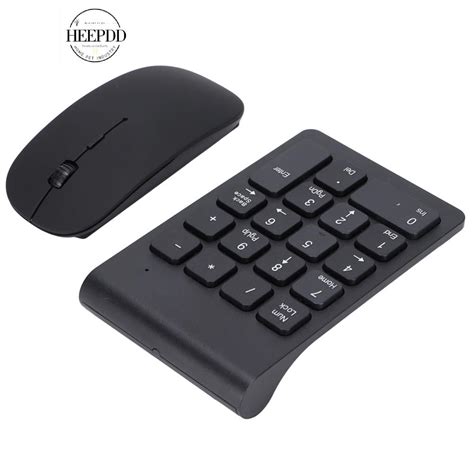 HEEPDD 2 4GHz USB Wireless Number Keypad And Mouse Combo Black 1200DPI For Computer PC Shopee