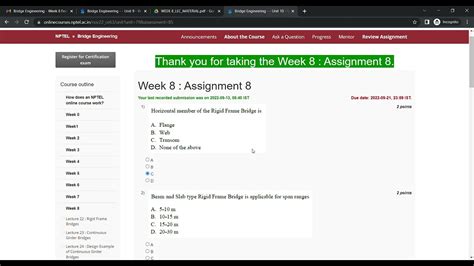 Bridge Engineering Week 8 Assignment 8 Nptel Youtube