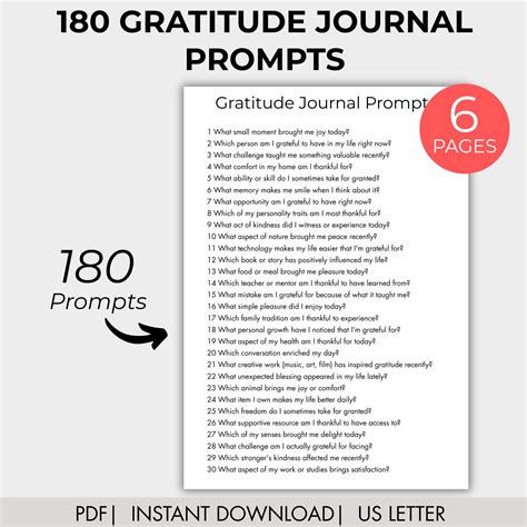 Gratitude Journal Prompts
