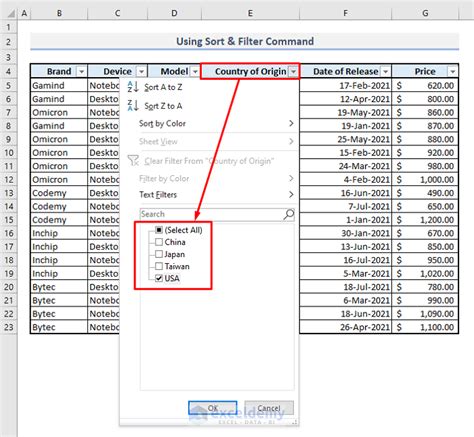 How To Filter Multiple Rows In Excel 11 Suitable Methods Exceldemy