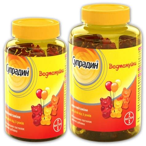 Витамины для детей Bayer Супрадин КИДС (Мишки) отзывы